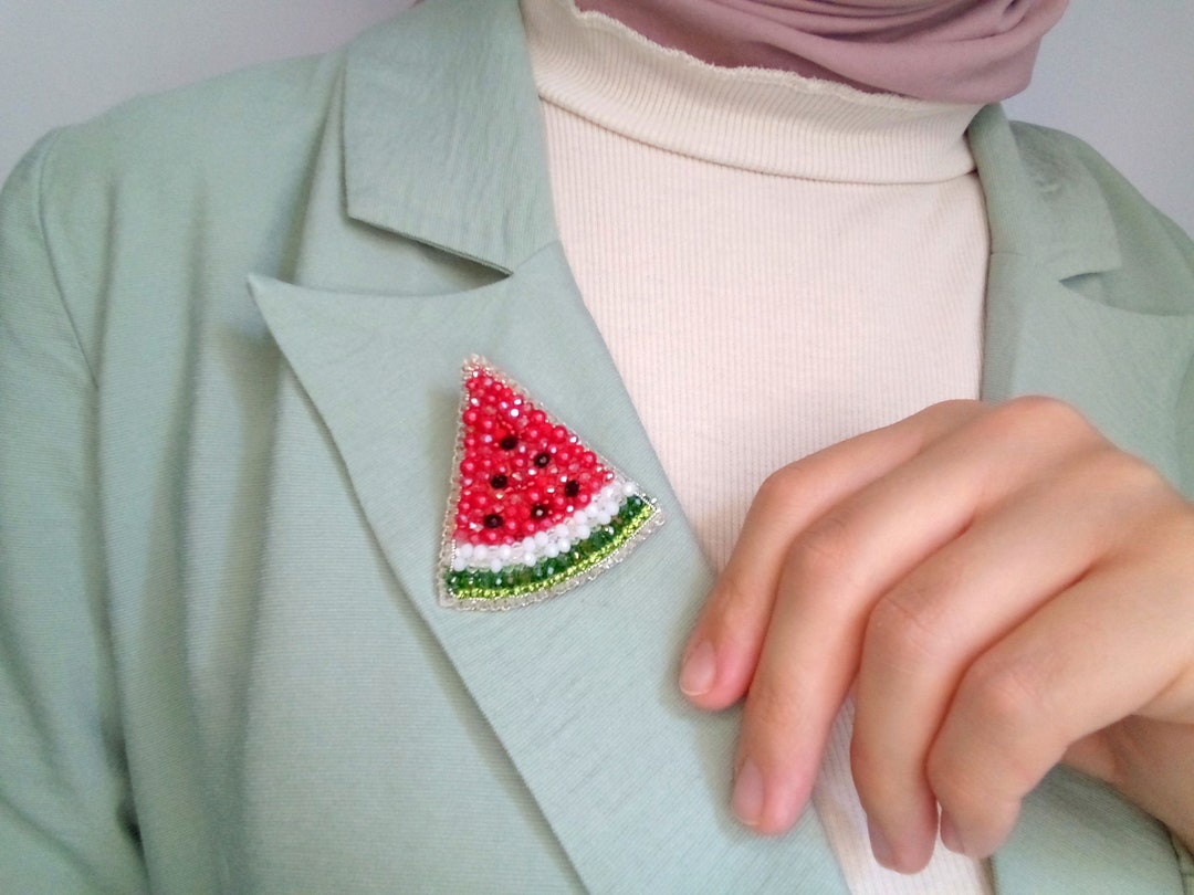 Handmade Watermelon Brooch Free Palestine Watermelon - Etsy