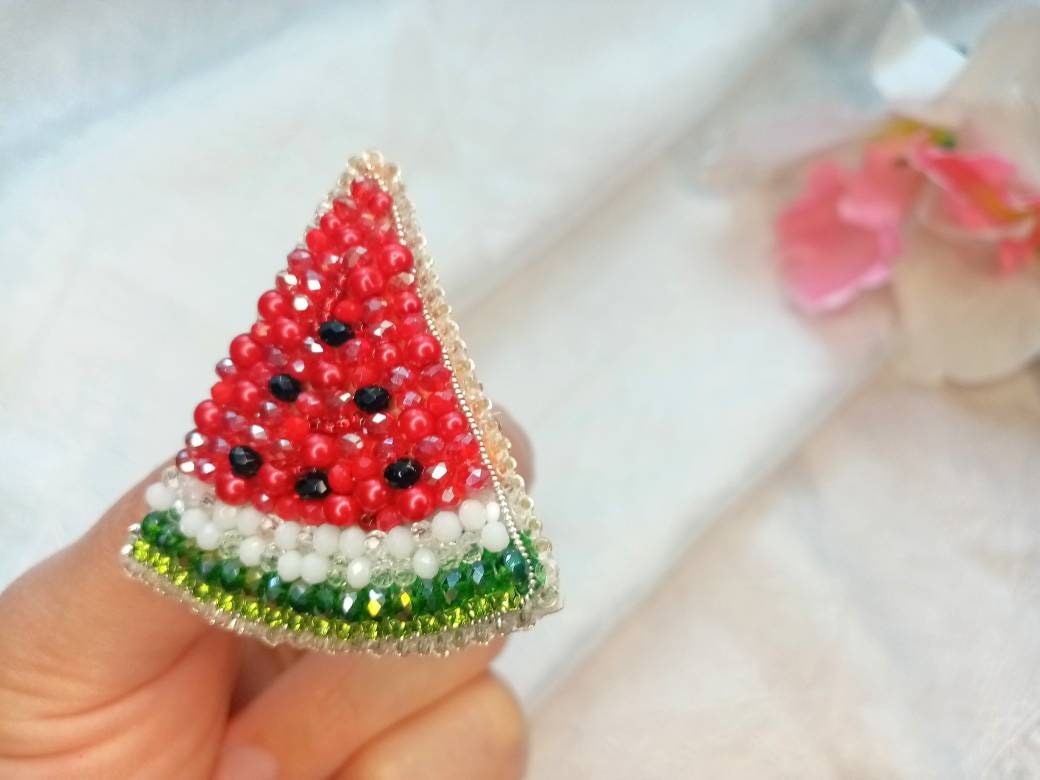 Handmade Watermelon Brooch Free Palestine Watermelon - Etsy