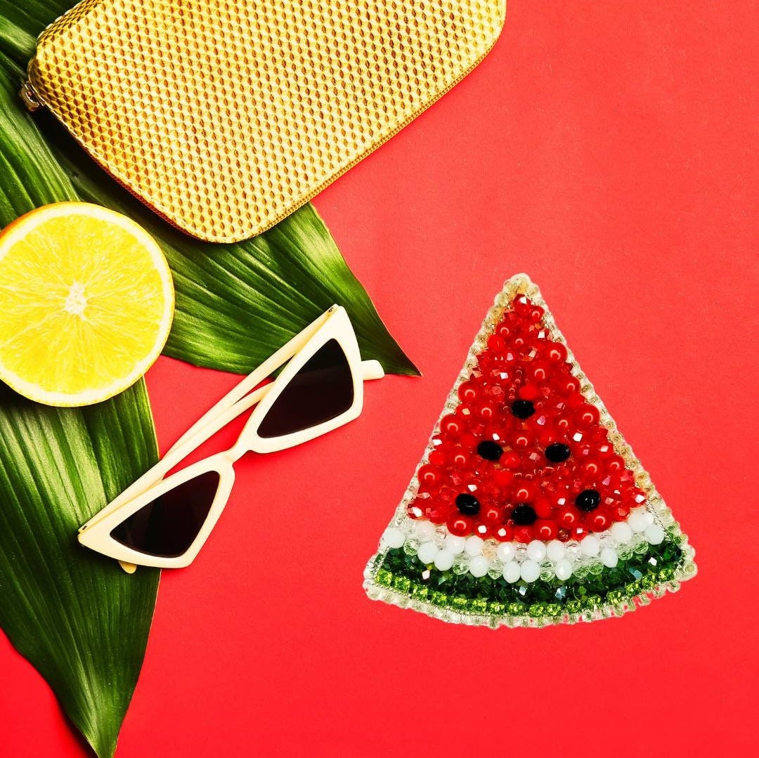 Handmade Watermelon Brooch Free Palestine Watermelon - Etsy