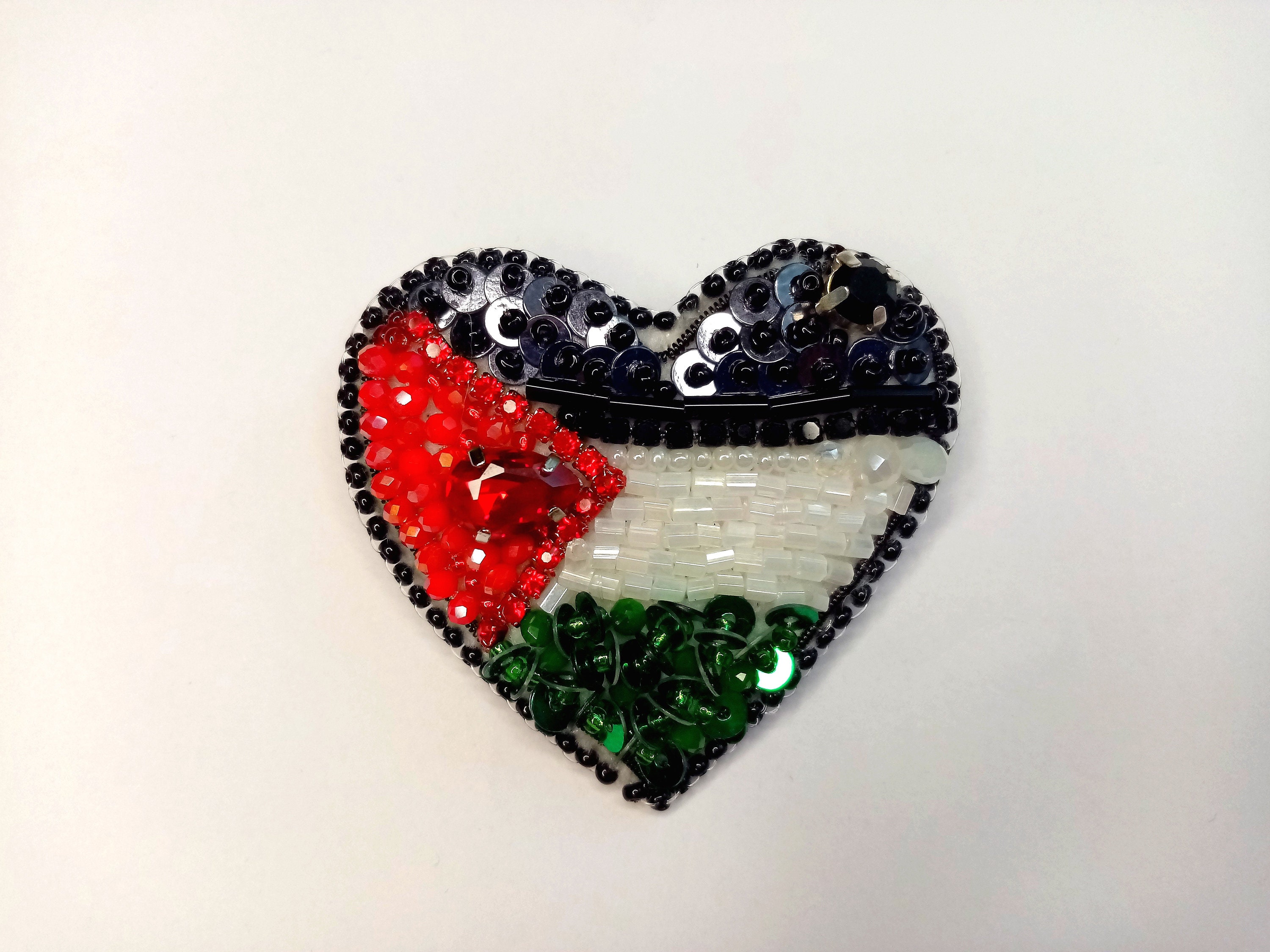 Palestine Flag Brooch Free Palestine Bead Embroidered Flag - Etsy