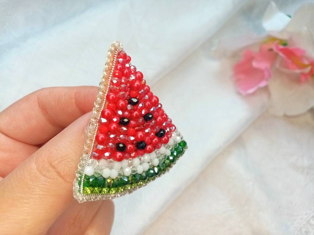 Handmade Watermelon Brooch Free Palestine Watermelon - Etsy