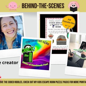 Riddle Puzzle Printables for Kids, Coded With a Picture-based Legend ...