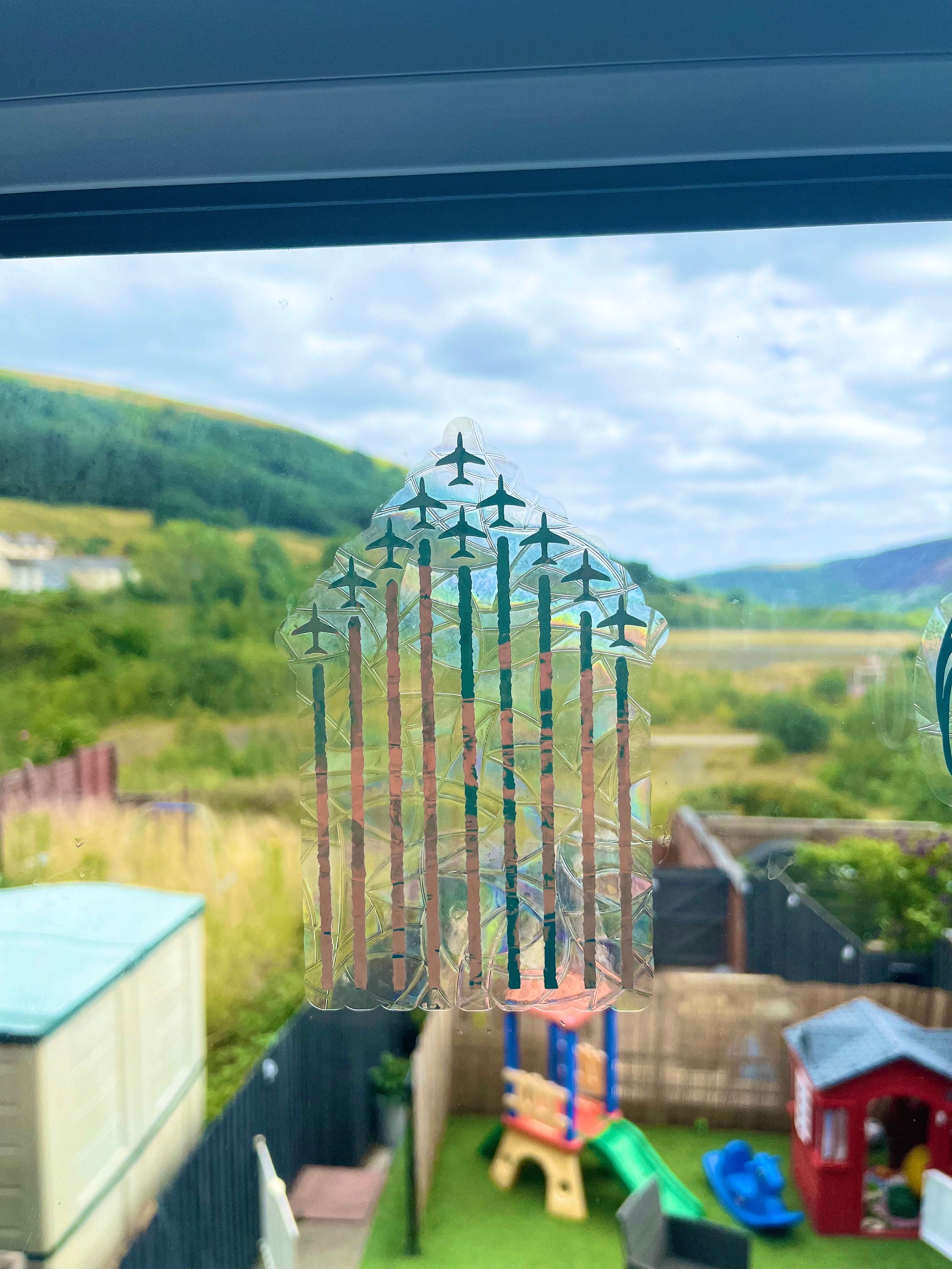 Red Arrow Themed Window Suncatcher, Window Decal, Rainbow Maker, Room ...