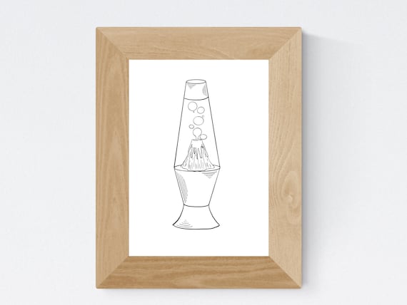 Lava Lamp Line Drawing