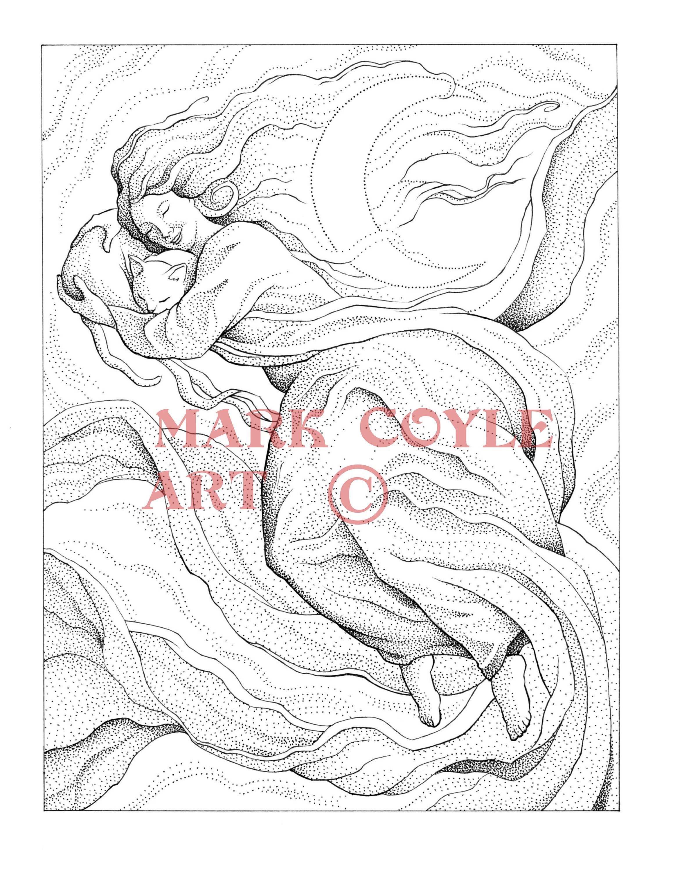 Digital Prints Prints Moon Goddess-Greek Mythology-Selene-Moon Fantasy ...