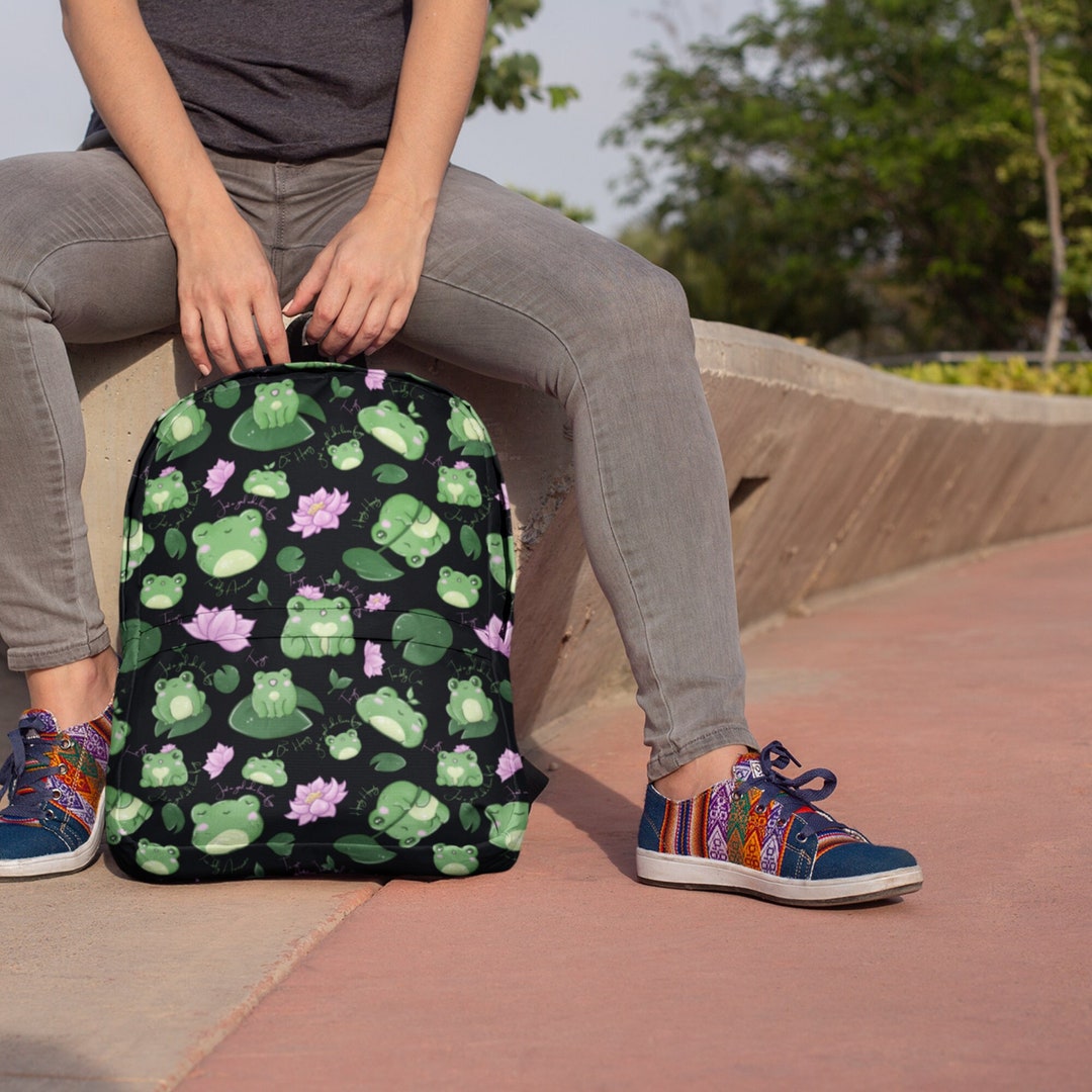 Personalized Frog Backpack, Custom Backpack With Frogs, Froggy Bag for ...