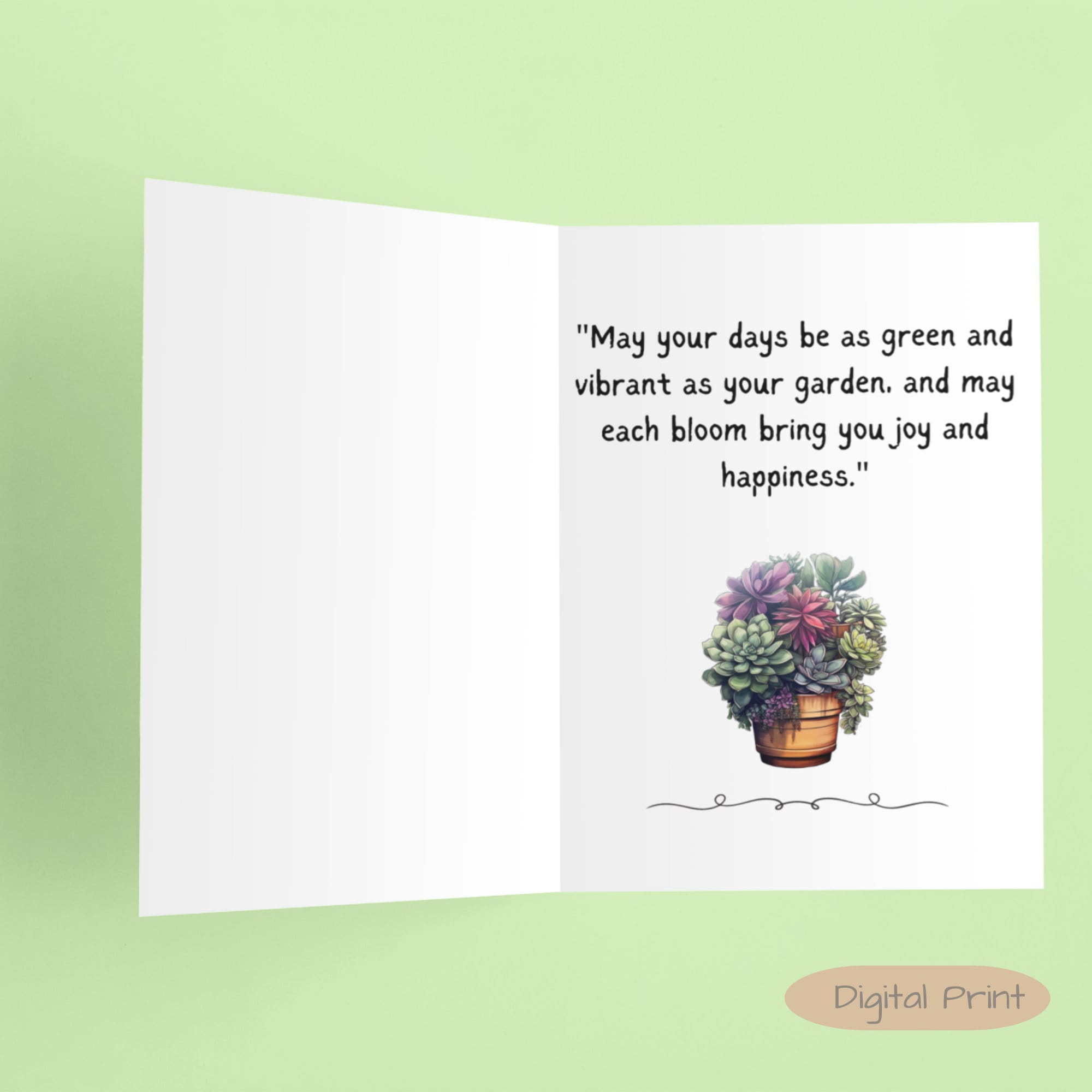 Printable Birthday Card for Plant Lover, Funny Gardening Enthusiast ...