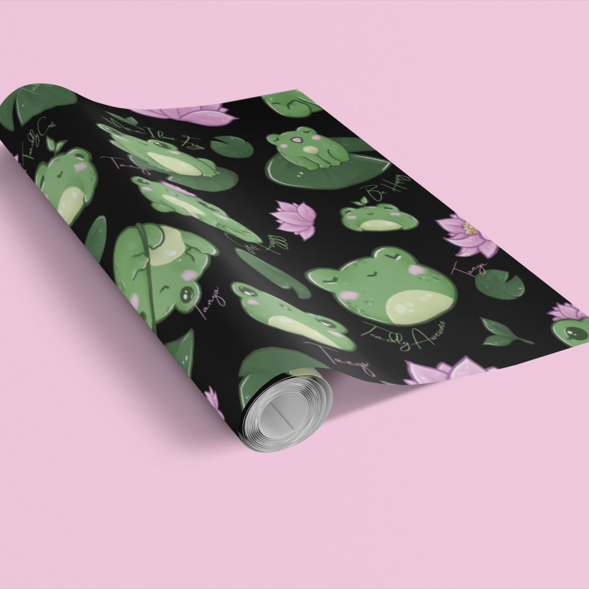 Personalized Frog Wrapping Paper, Custom Frog Gift Paper for Frog ...