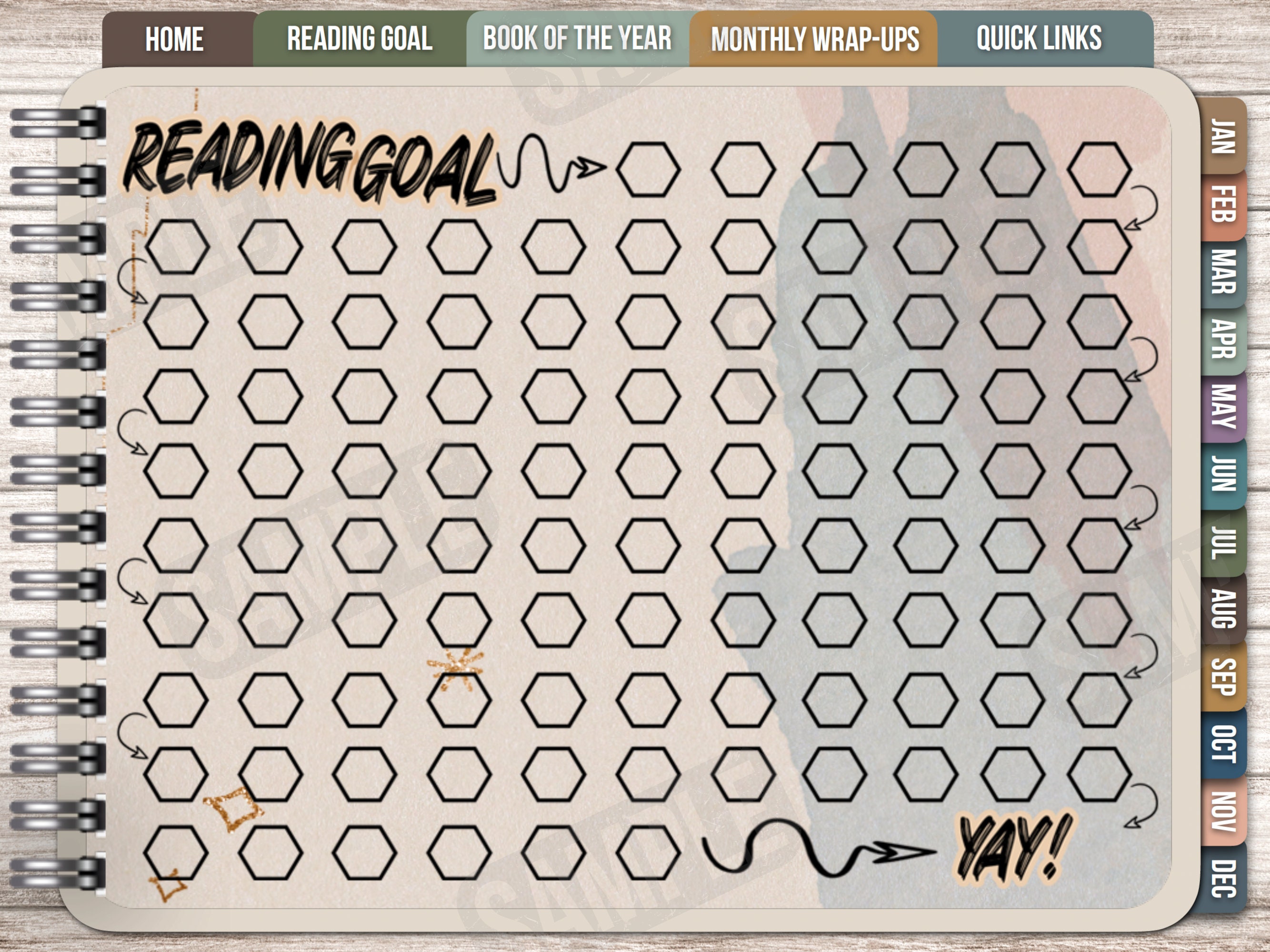 Digital Book Journal Goodnotes Template PDF, Procreate Files - Etsy