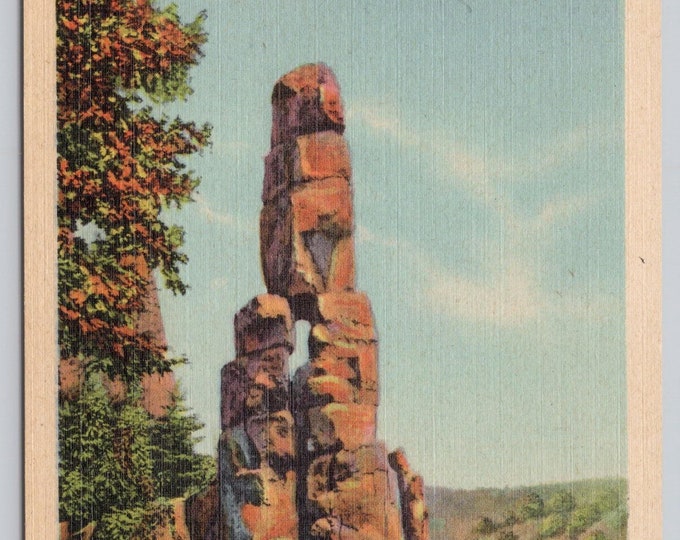Vintage Postcard, Cleopatra's Needle Rock Formation, Devil's Lake State ...
