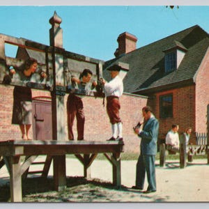 Vintage Postcard, Public Gaol, Pillory, Stocks, & Whipping Post ...