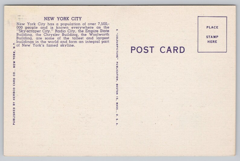 Vintage Postcard, Woolworth Building & City Hall Park, New York City NY ...