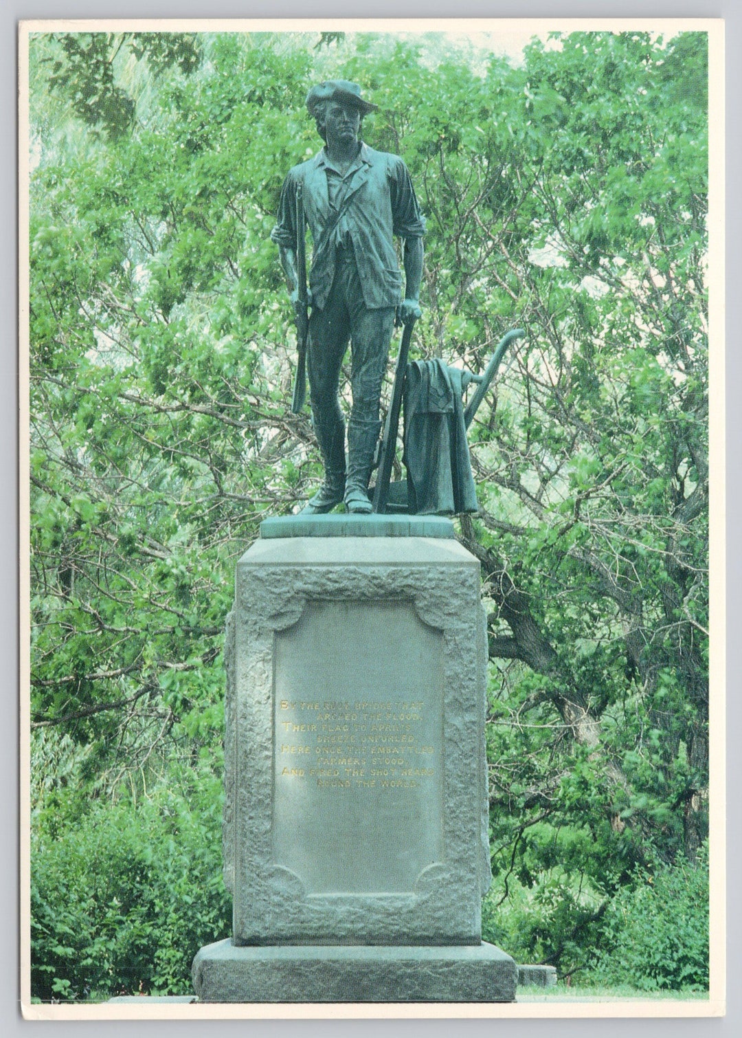 Vintage Postcard, the Minuteman Statue at Minute Man National ...