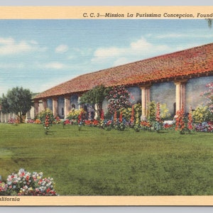 Vintage Postcard, Mission La Purissima Concepcion, Founded in 1787 ...