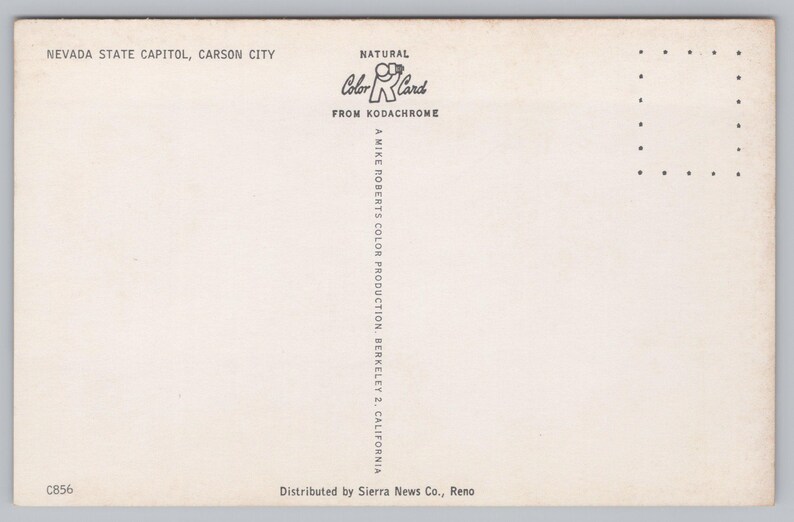 Vintage Postcard, Nevada State Capitol Building, Carson City Nevada ...