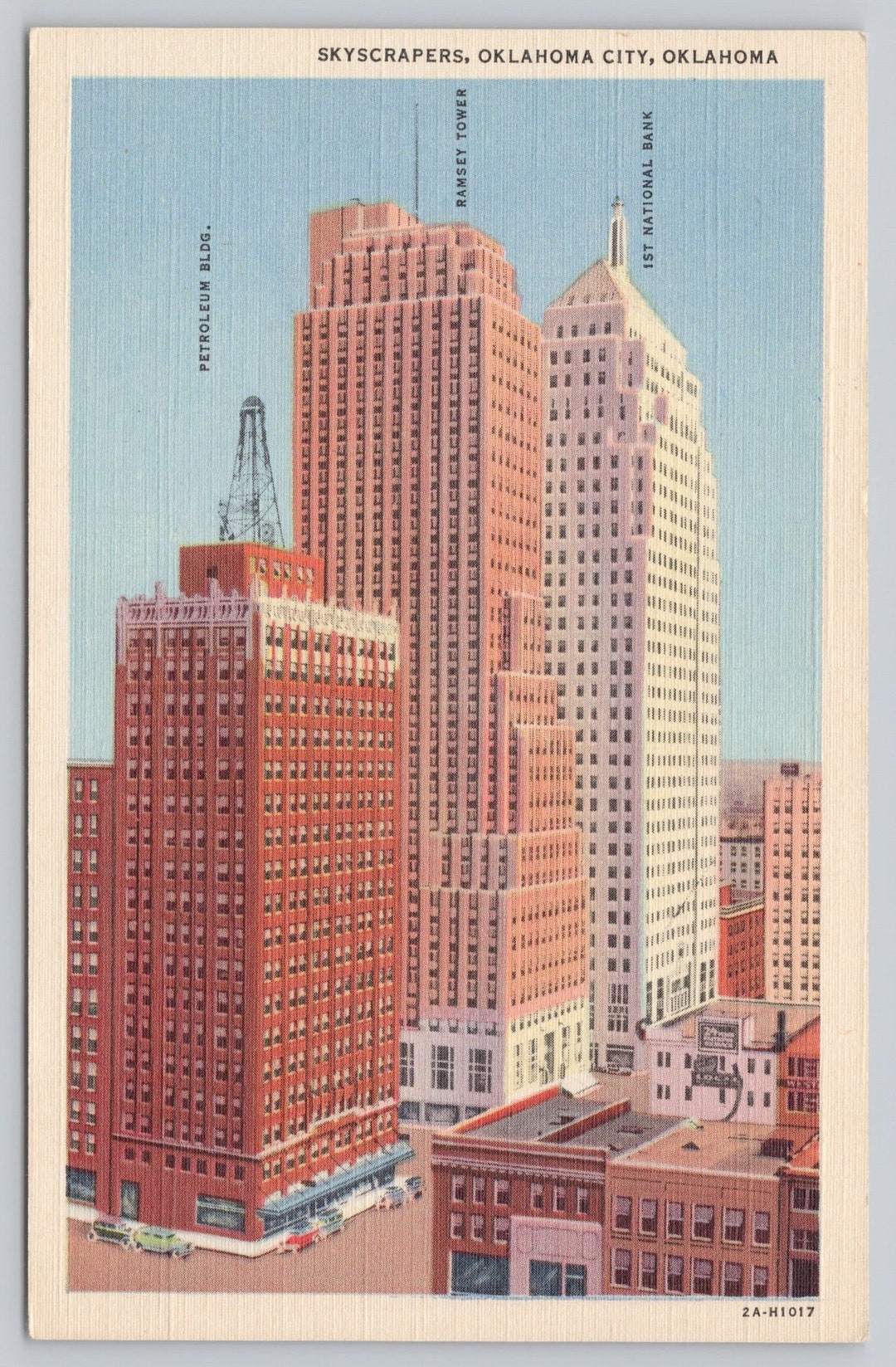 Vintage Postcard, Oklahoma City Skyscrapers, First National Bank ...