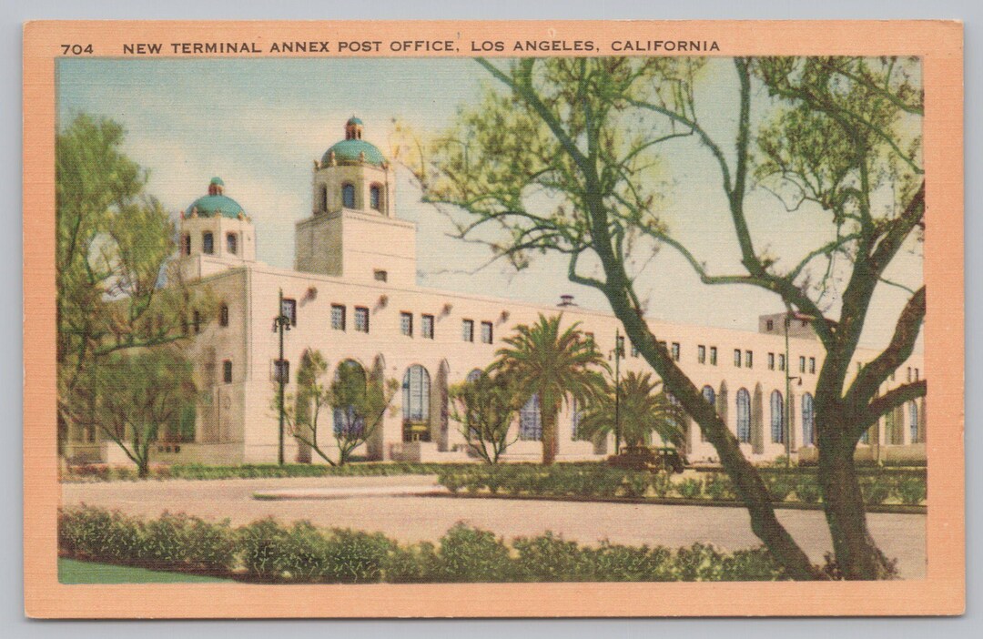 Vintage Postcard, New Terminal Annex Post Office, Los Angeles ...