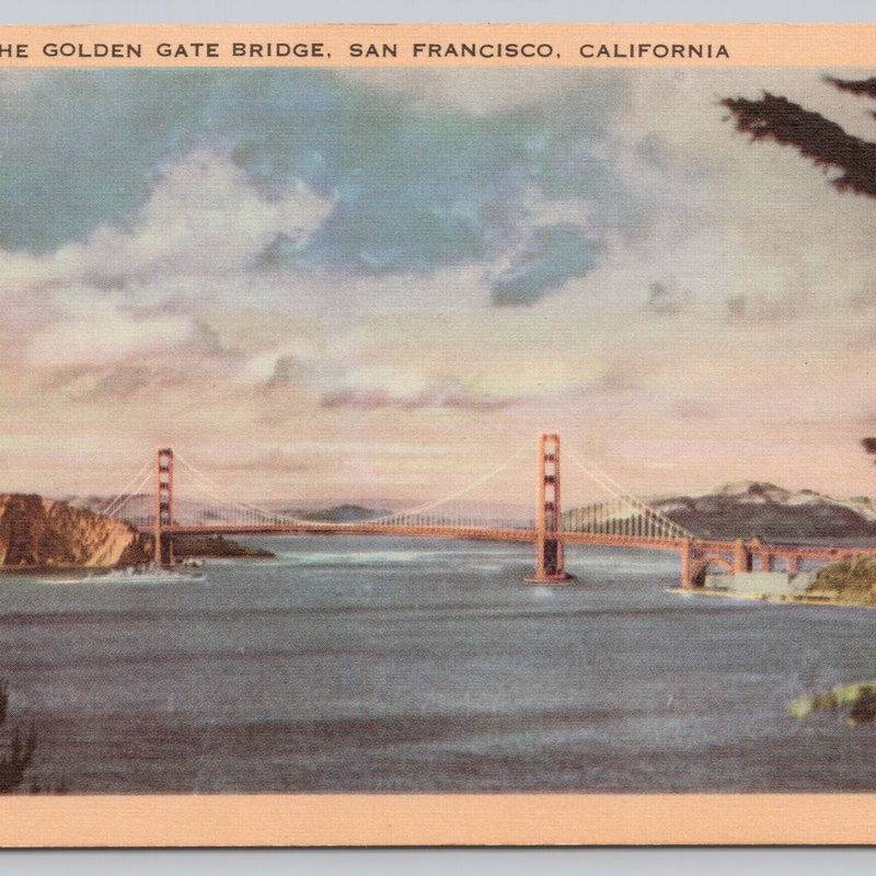 Golden Gate Bridge Postcard - Etsy