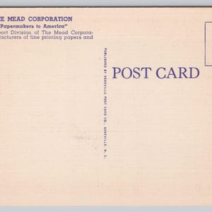 Vintage Postcard, Bird's Eye View of the Mead Corporation, Mead Paper Company Factory Aerial ...