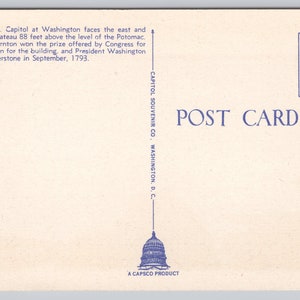 Vintage Postcard, U.S. Capitol Building, Showing Parking Lot ...