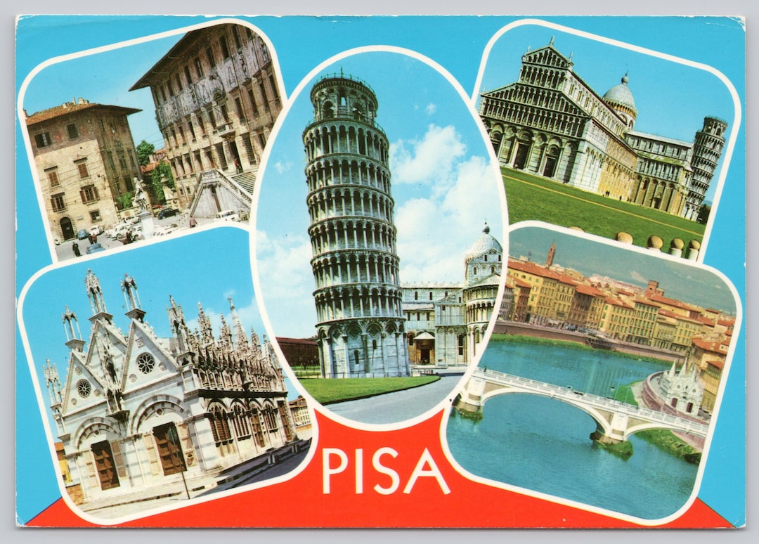Vintage Postcard, Pisa Italy Multiview Postcard, Leaning Tower of Pisa ...