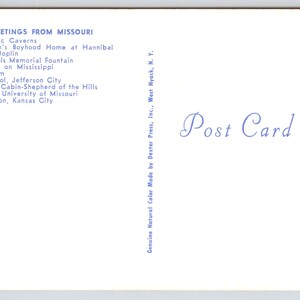 Vintage Postcard, Greetings From Missouri, the Show Me State, Multiview ...