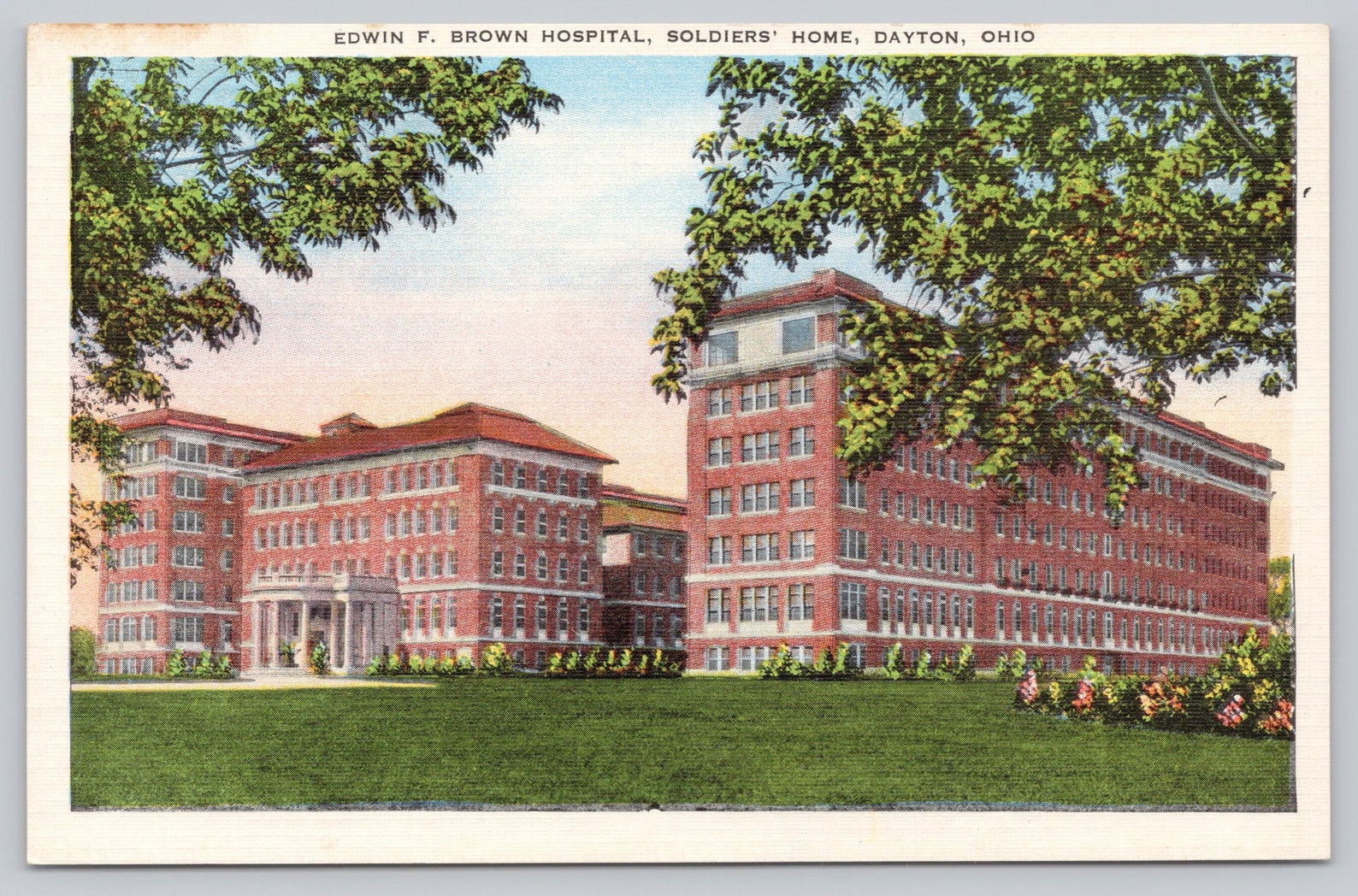 Vintage Postcard, Edwin F. Brown Hospital, Soldiers' Home, Dayton Ohio ...
