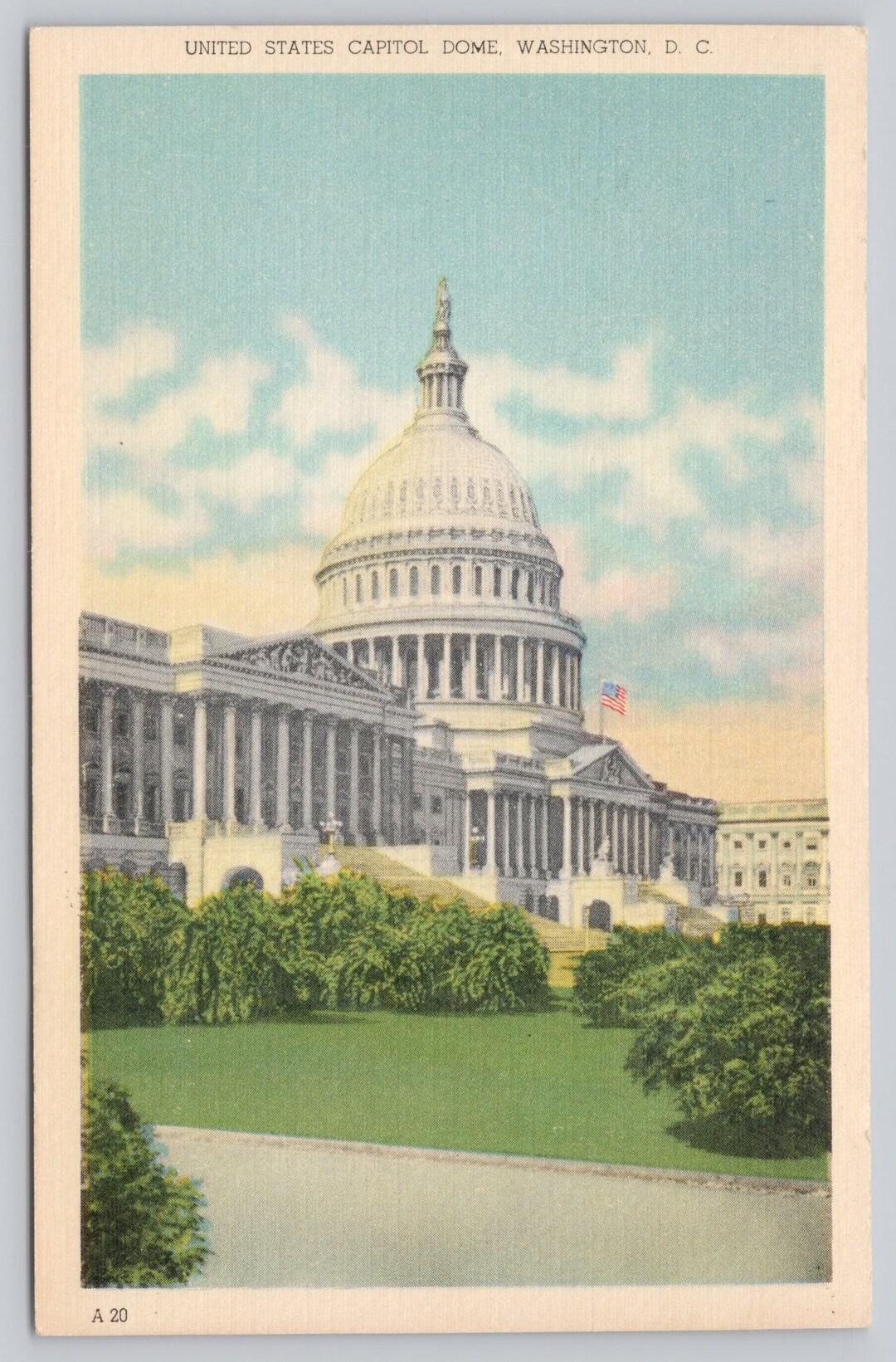 Vintage Postcard, United States Capitol Dome, US Capitol Building ...