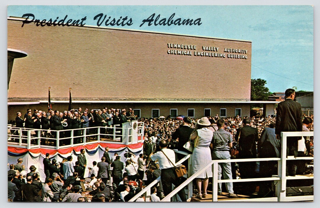 Vintage Postcard, President JFK Visits Alabama, May 1963, C1960s ...