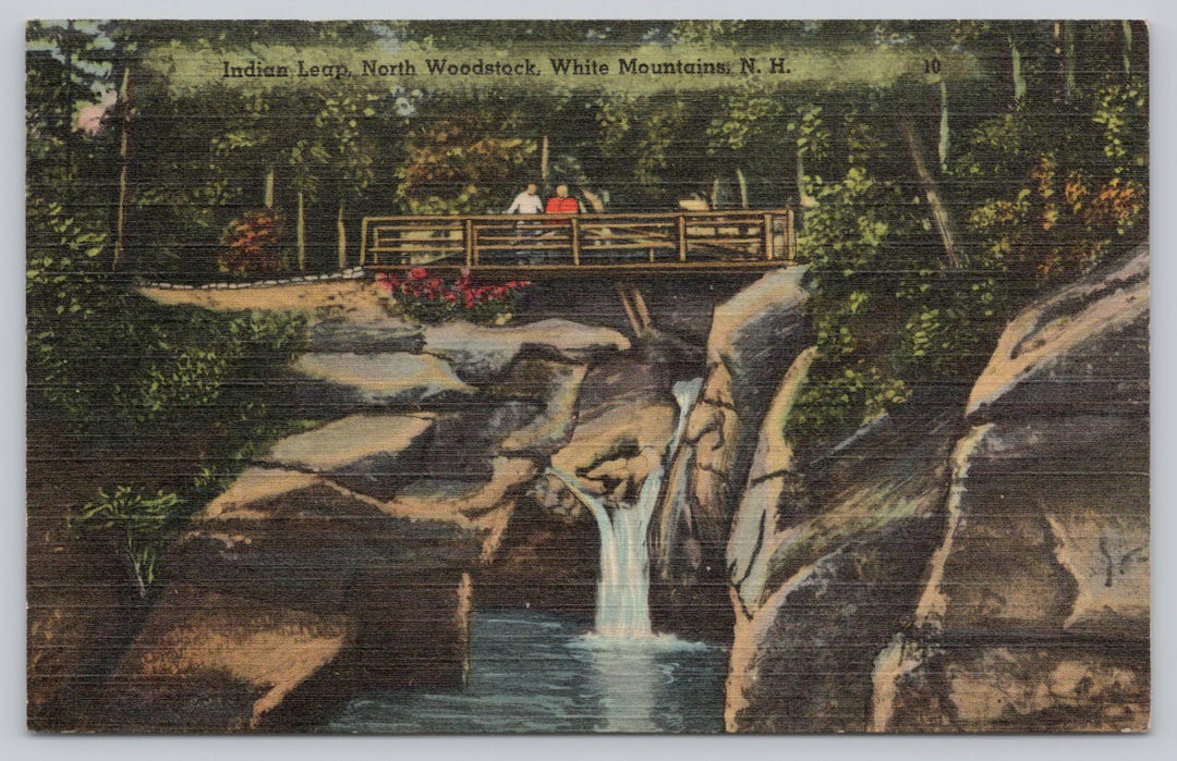 Vintage Postcard, Indian Leap, North Woodstock, White Mountains New ...
