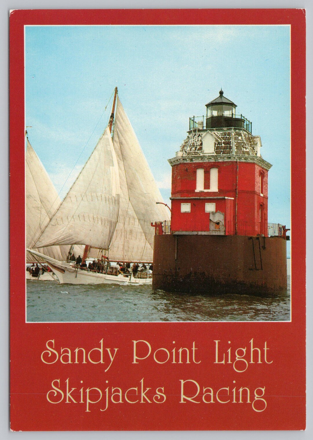 Sandy Point Light House & Skipjacks Racing, Baltimore Maryland 4x6 ...