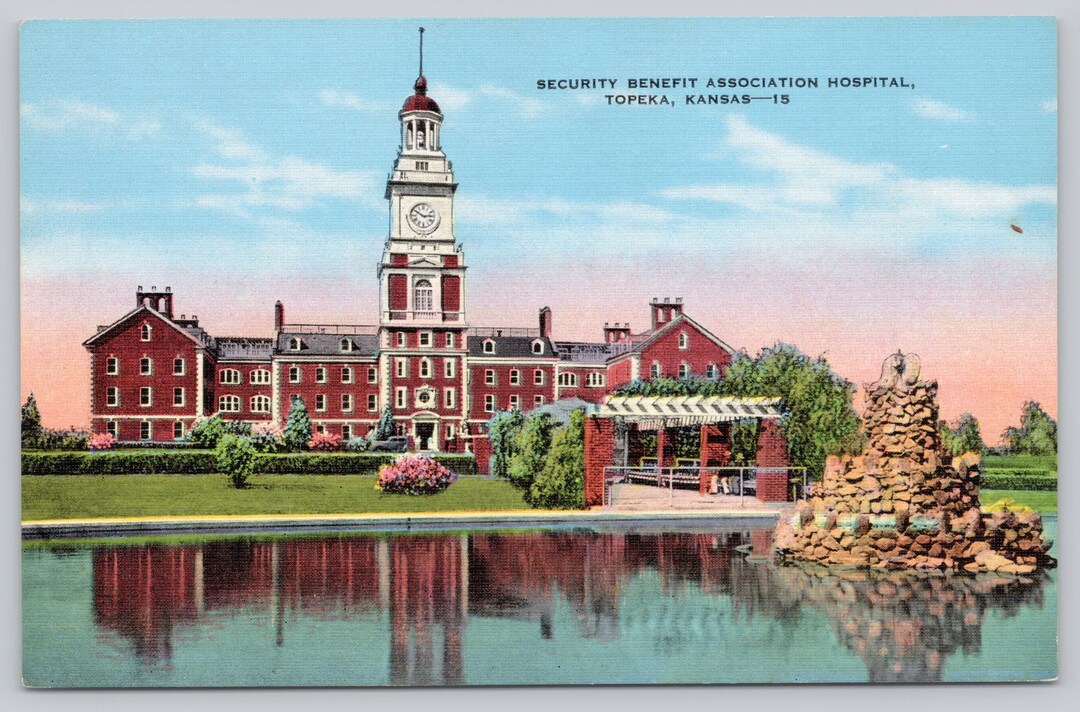 Vintage Postcard, Security Benefit Association Hospital, Topeka Kansas ...