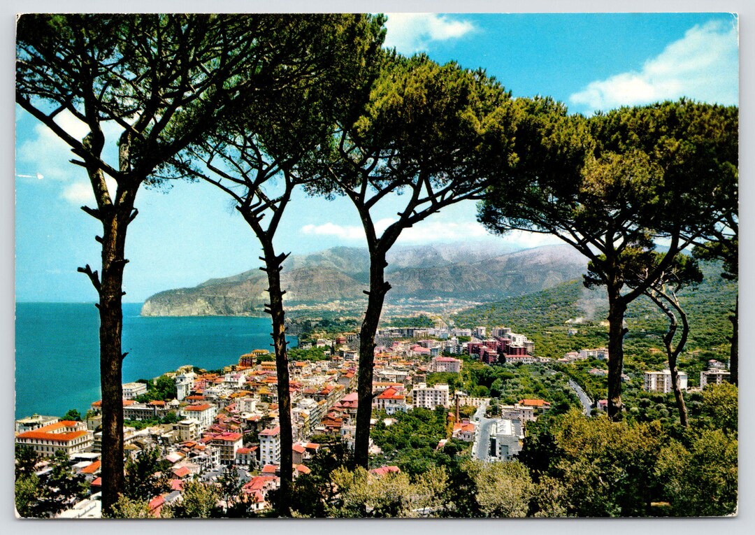 Vintage Postcard, Sorrento Italy, Panoramic View of Sorrento Coast ...