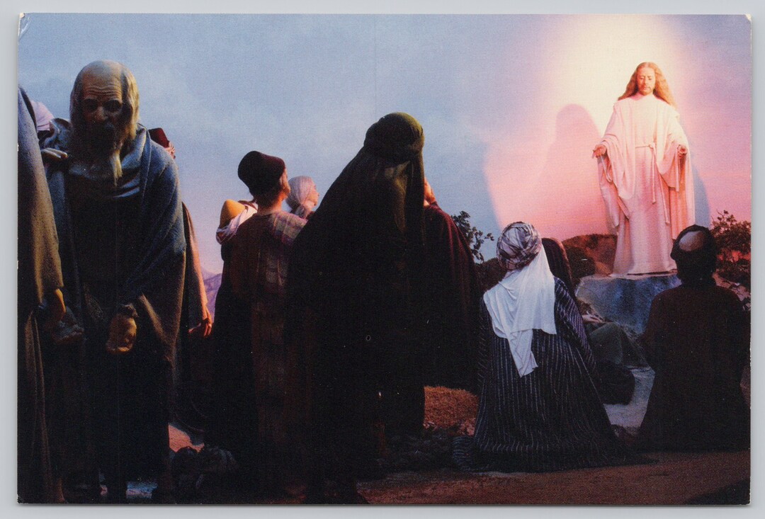 Vintage Postcard, Jesus Sermon on the Mount, Christus Gardens ...