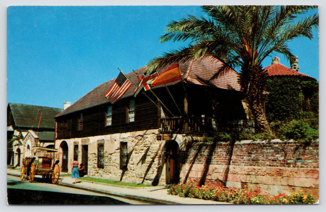 Vintage Postcard, Oldest House, Constructed in the Late 1500s, St ...