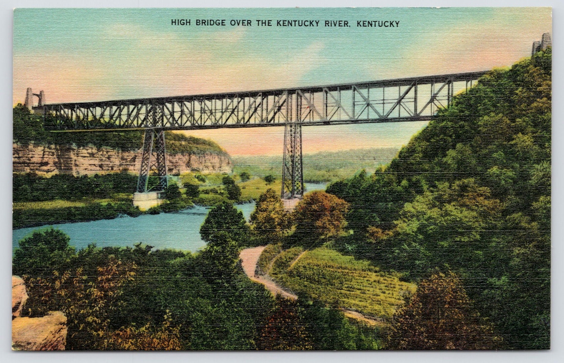 Vintage Postcard, High Bridge Over the Kentucky River, High Bridge ...