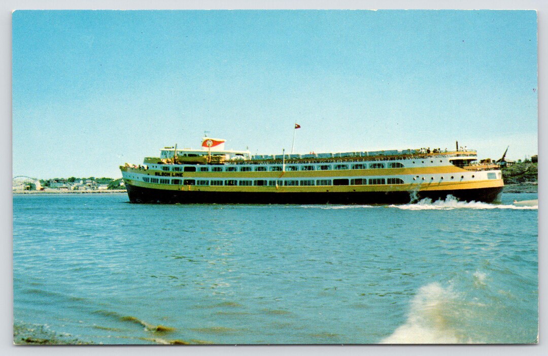 Vintage Postcard, Sea Belle Ferry, Excursion Boat, Arriving at ...