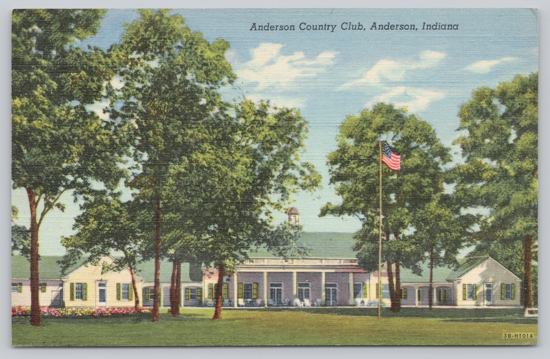 Vintage Postcard, Anderson Country Club, Clubhouse Exterior & Grounds ...