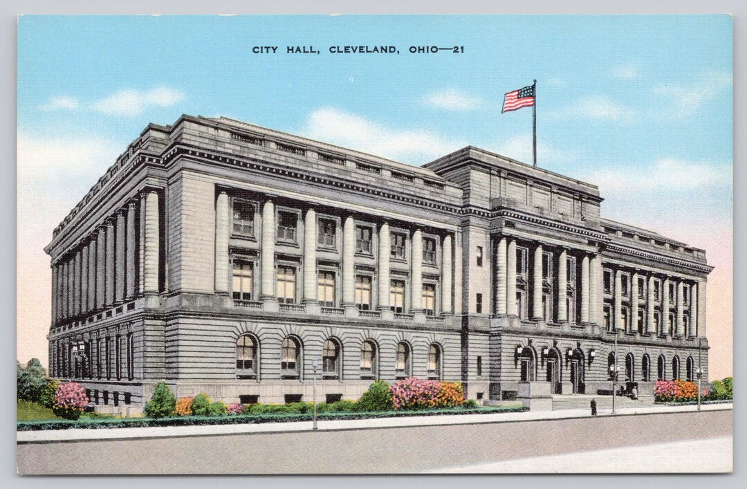 Vintage Postcard, Cleveland City Hall Building, Exterior View ...