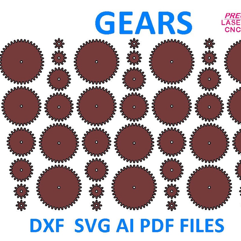 Glowforge Gears File - Etsy
