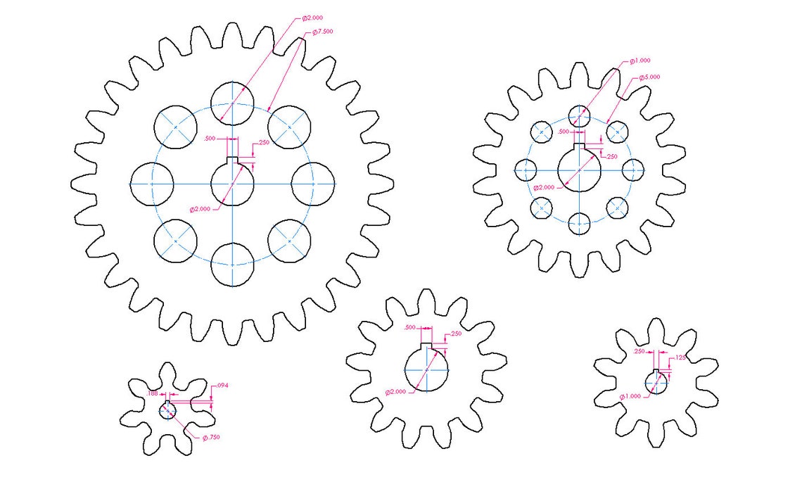 PRECISION GEAR Files 2DP Laser Cut Files CNC Programming. | Etsy