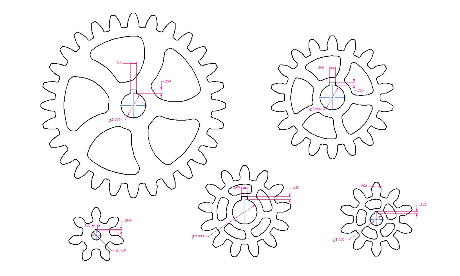 PRECISION GEAR Files, 2DP, CNC Router Laser Files,steampunk Gears ...