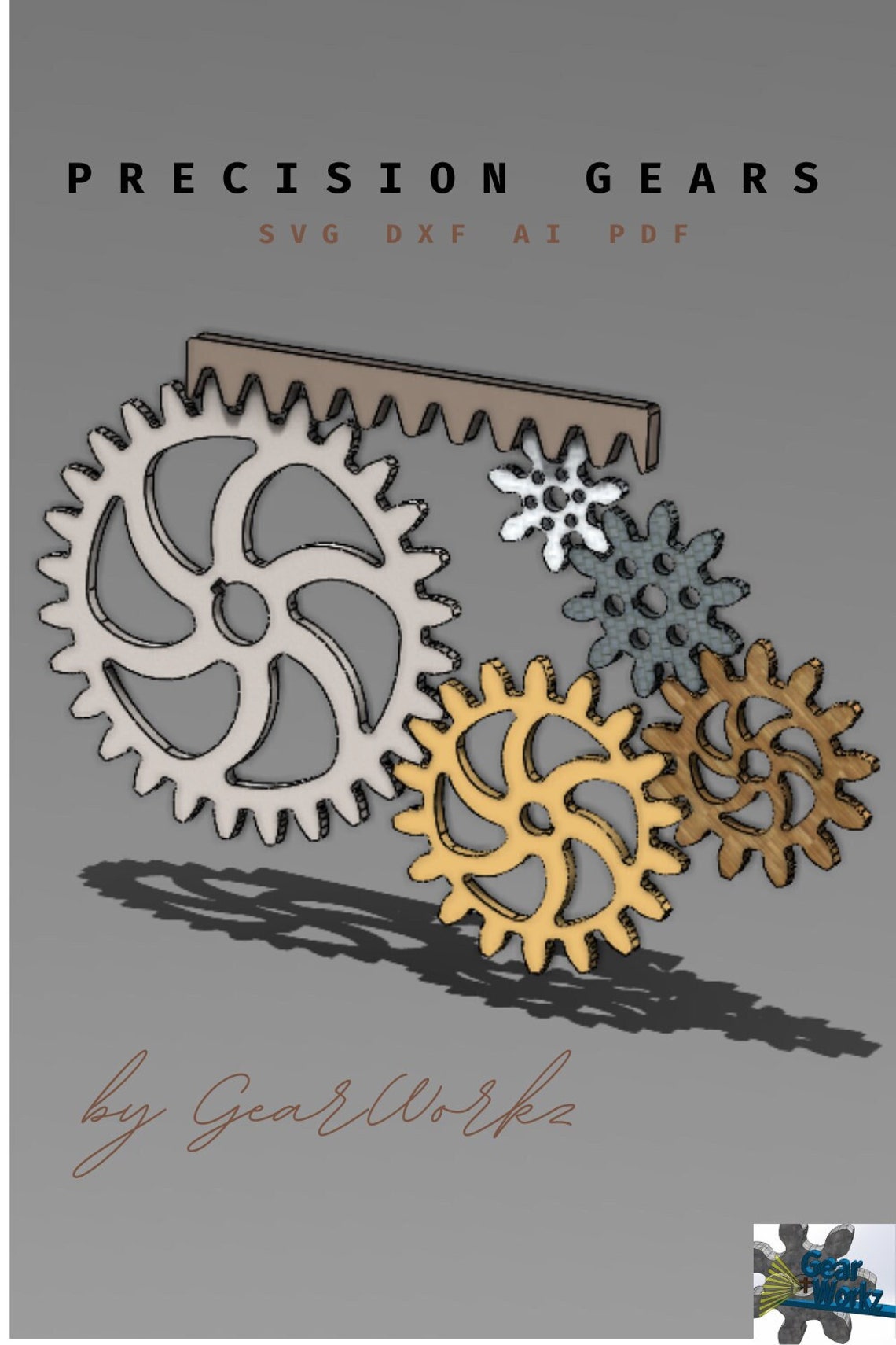 Steampunk Gears SVG DXF: Laser Cut CNC Files (digital Download) - Etsy