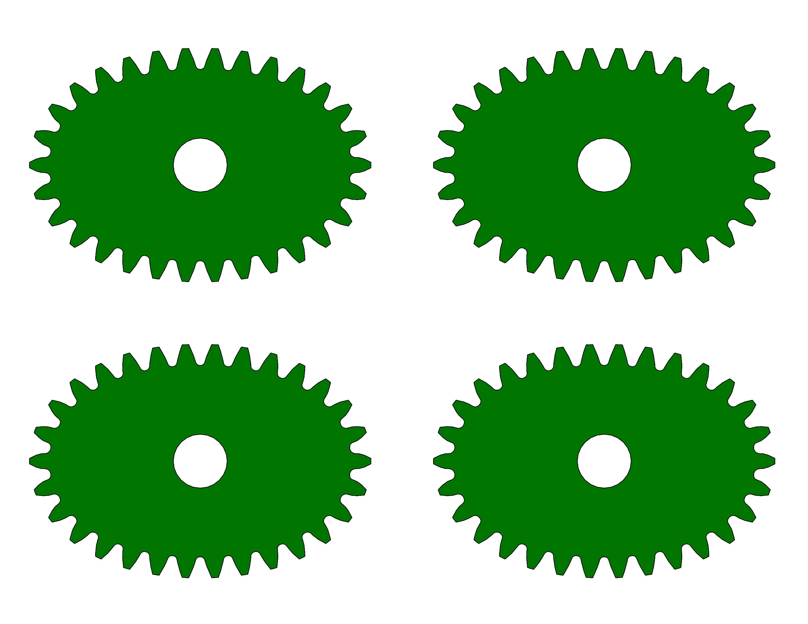 PRECISION Elliptical GEARS,11.77, Laser Cut Files, CNC Router Files ...