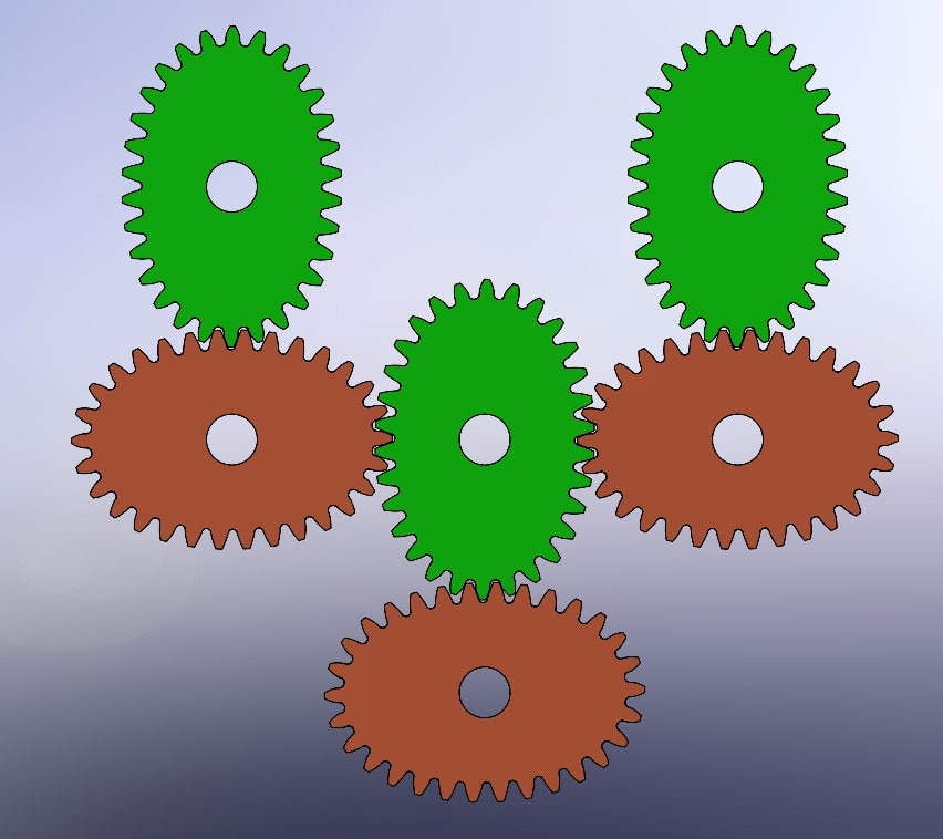 PRECISION Elliptical GEARS,5.89DP, Laser Cut Files, CNC Router Files ...