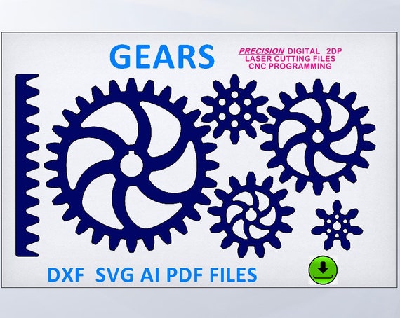 STEAMPUNK GEARS and Cogs 2DP Laser Cut Files CNC - Etsy
