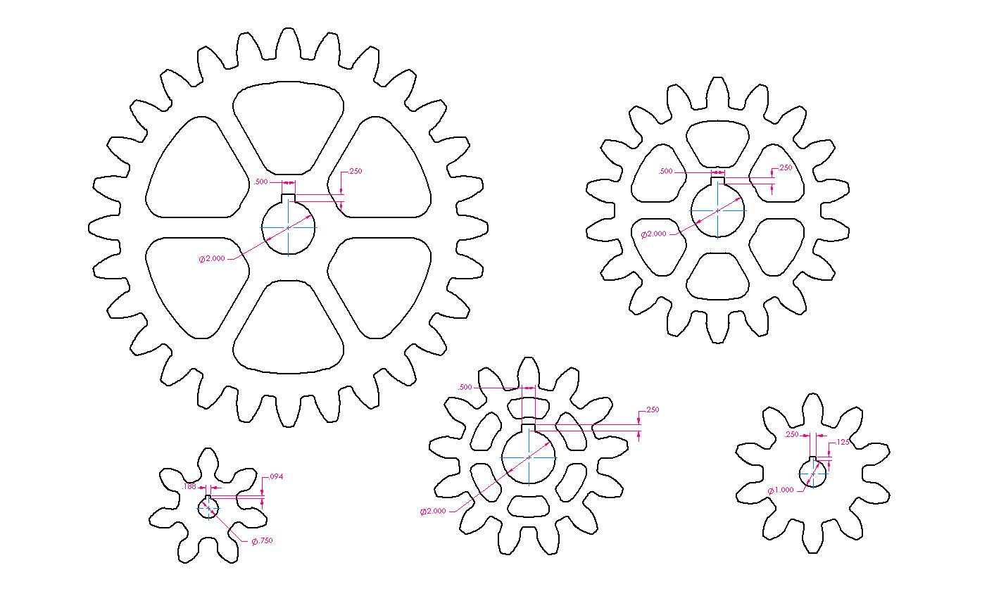 PRECISION GEAR Files, 2DP, Laser Cut Files, CNC Router Files. These ...