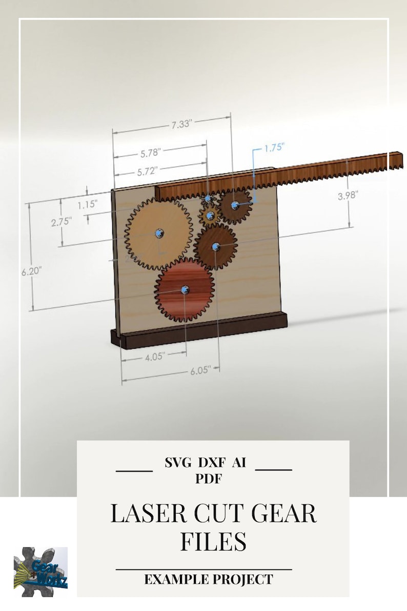 PRECISION GEARS Industrial Grade Gears 10DP Laser Cut Files - Etsy