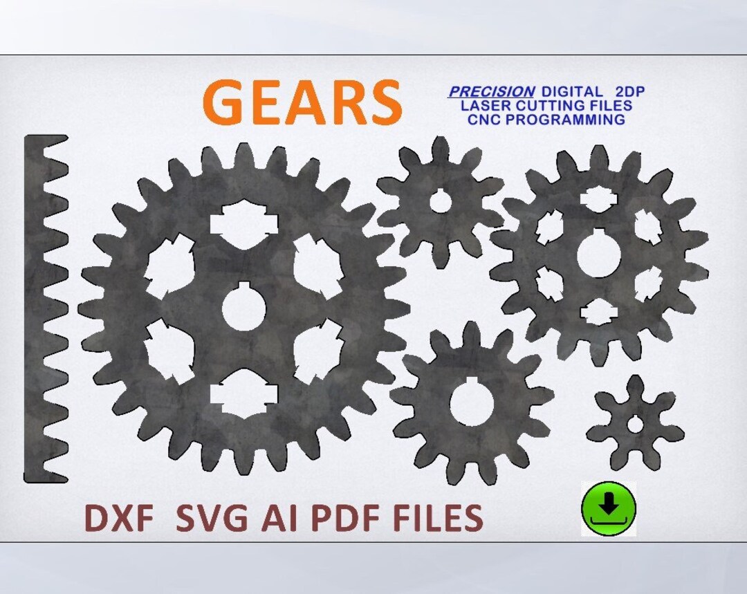 Industrial Grade HD Gear Files, 2DP, Laser Cut Files,cnc Router Files ...