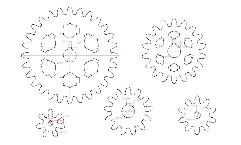 Industrial Grade HD Gear Files 2DP Laser Cut Filescnc - Etsy